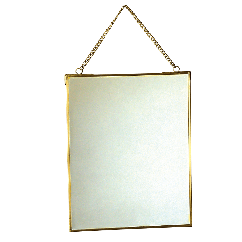 Hanging Brass Mirror 20x25 | ﻿Rex London