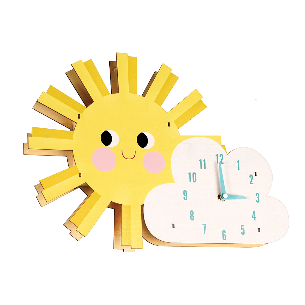 Hello Sunshine Wooden Wall Clock | ﻿Rex London
