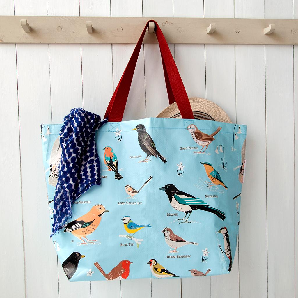Large Garden Birds Shopping Bag | ﻿Rex London