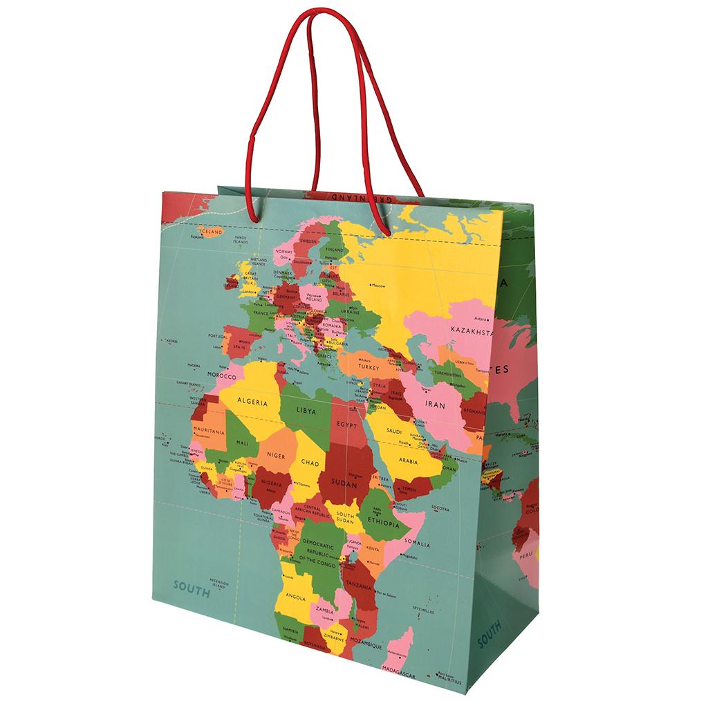 Large World Map Gift Bag | ﻿Rex London