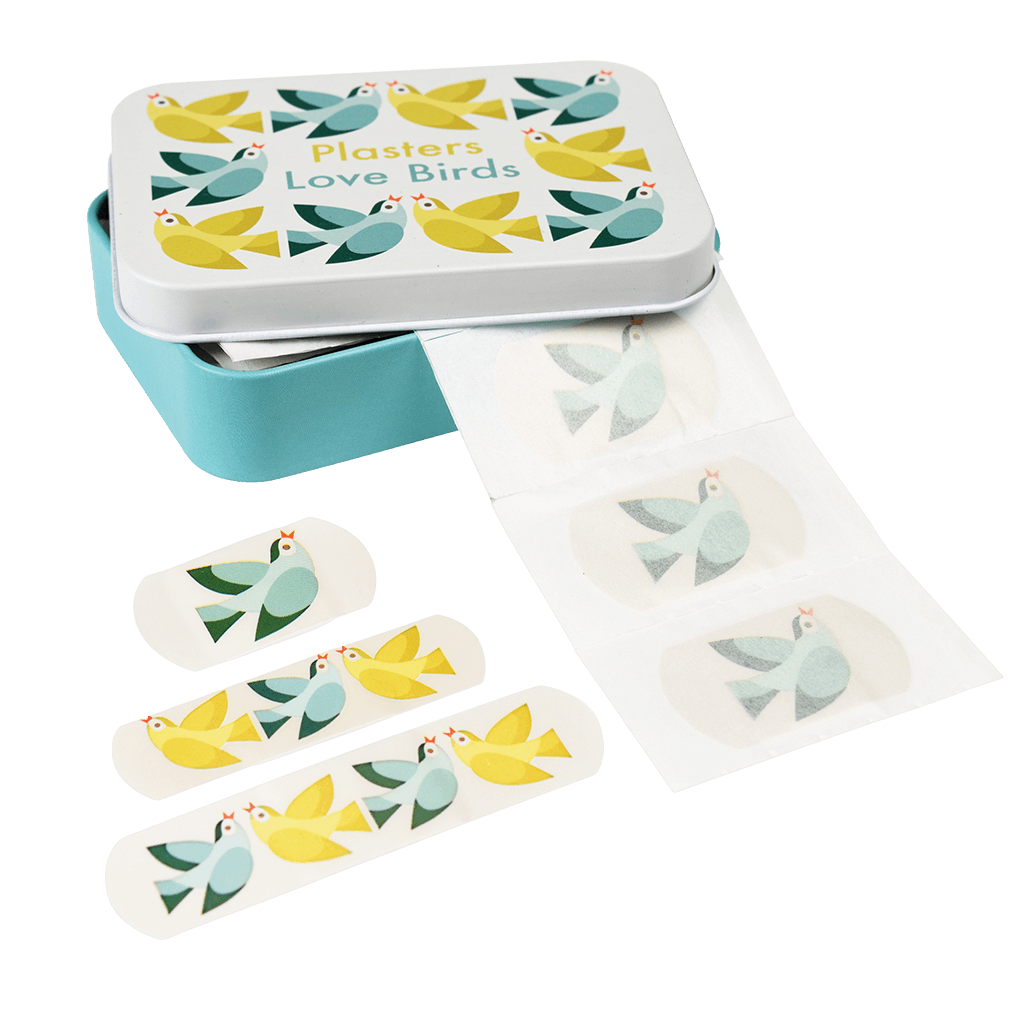 Love Birds Plasters In A Tin (pack Of 30) | ﻿Rex London