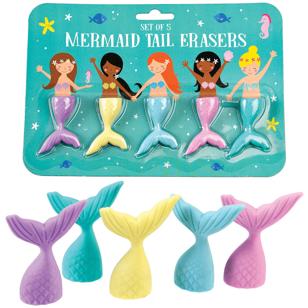 Mermaid Tail Erasers (set Of 5) | ﻿Rex London