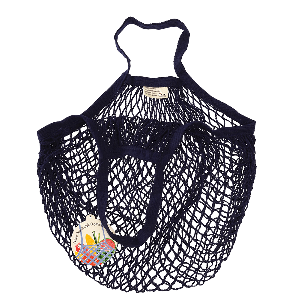 Navy Blue Organic Cotton Net Bag | ﻿Rex London