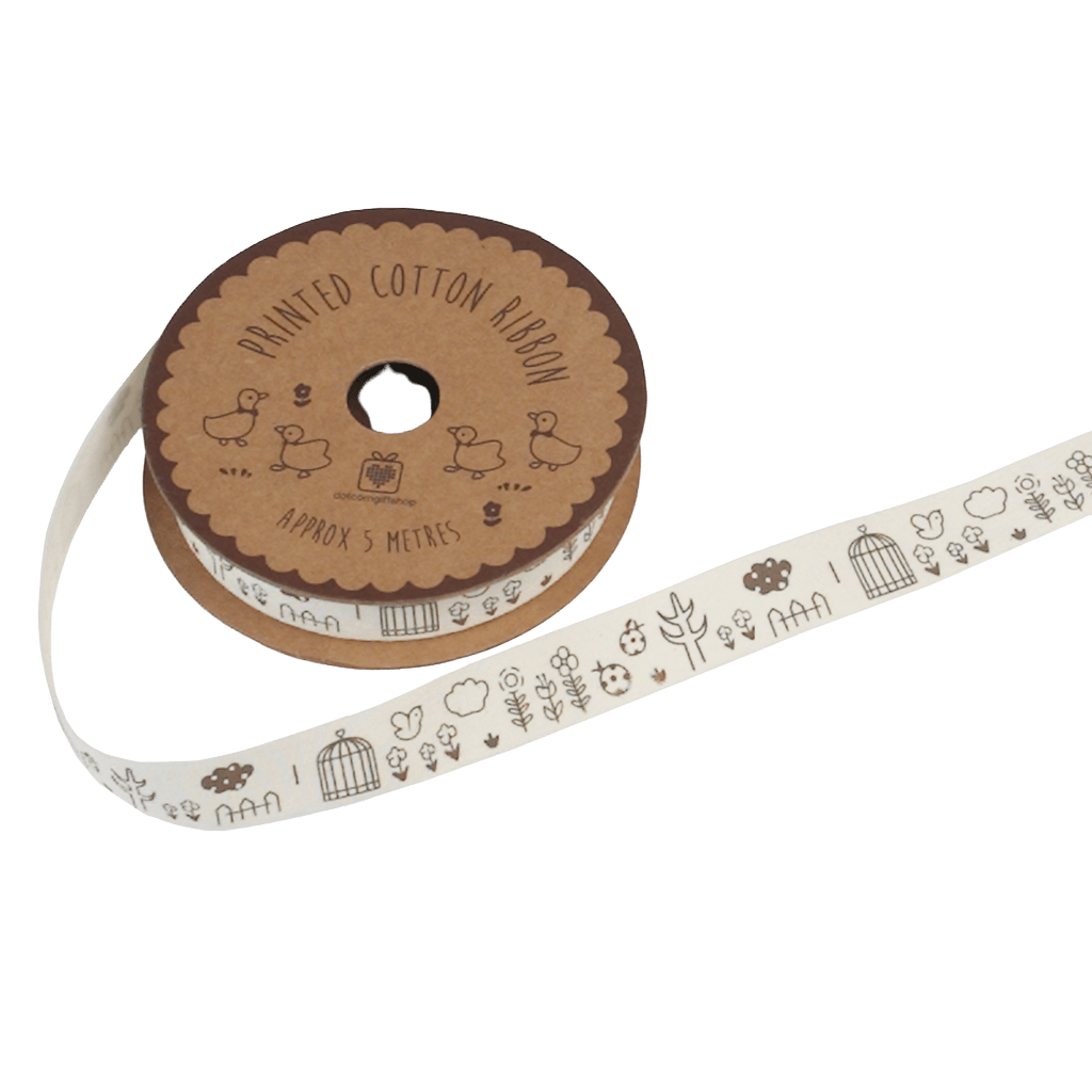 Vintage Flower Garden Printed Ribbon | ﻿Rex London