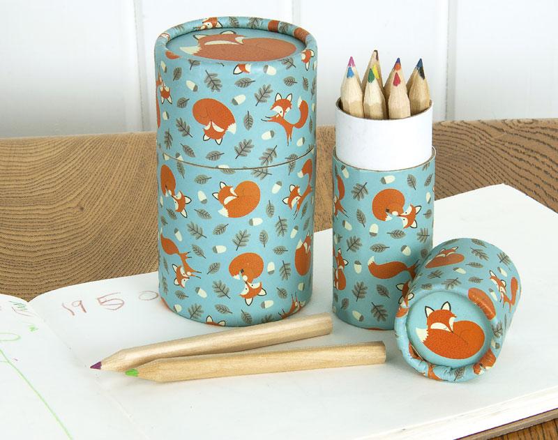 Set Of 12 Rusty The Fox Design Colouring Pencils | ﻿Rex London