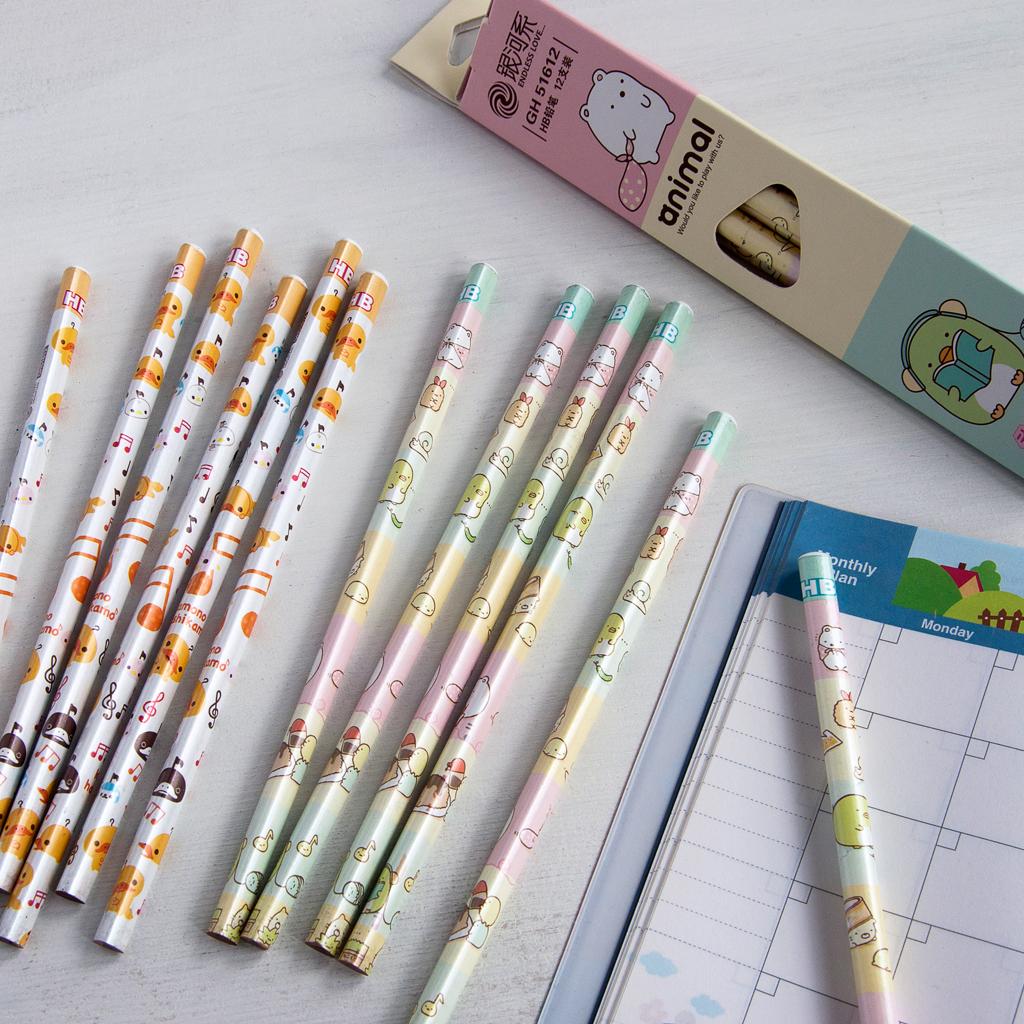 Pack Of 12 Triangular Pencils In Pastel Box | ﻿Rex London