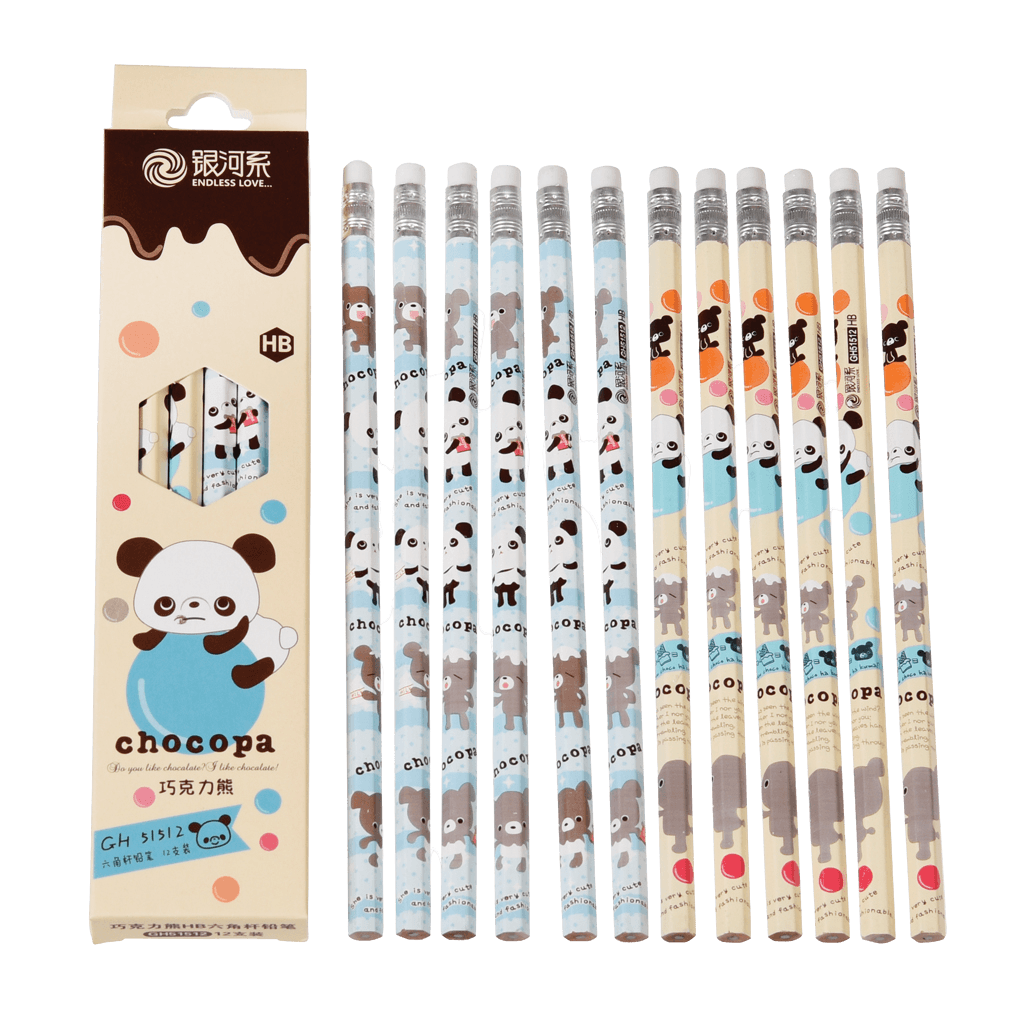 Pack Of 12 Choco Panda Pencils | ﻿Rex London