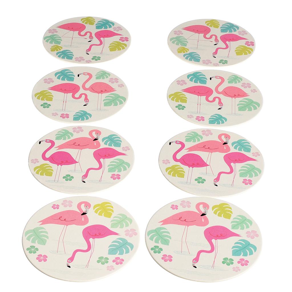 Flamingo Bay Coasters (set Of 8) | ﻿Rex London