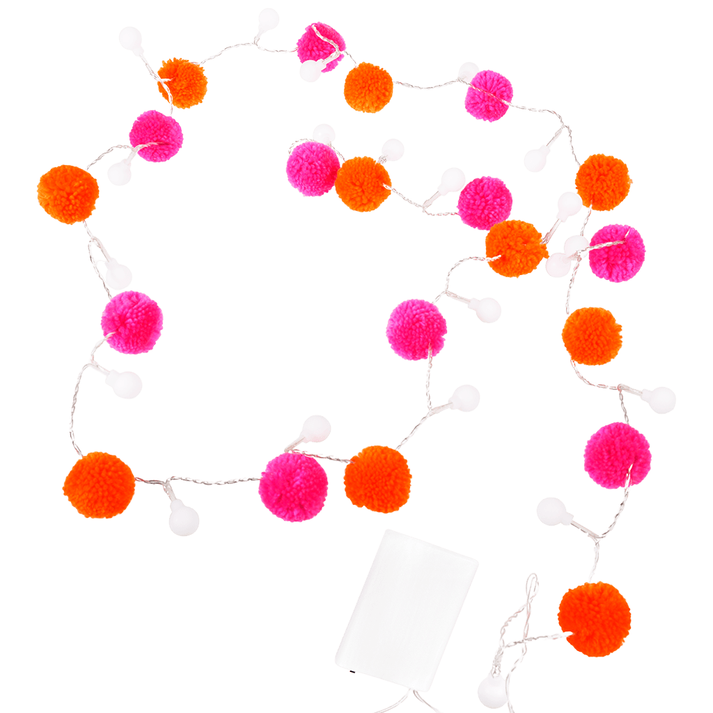 Pink Pom Pom Light Chain | ﻿Rex London