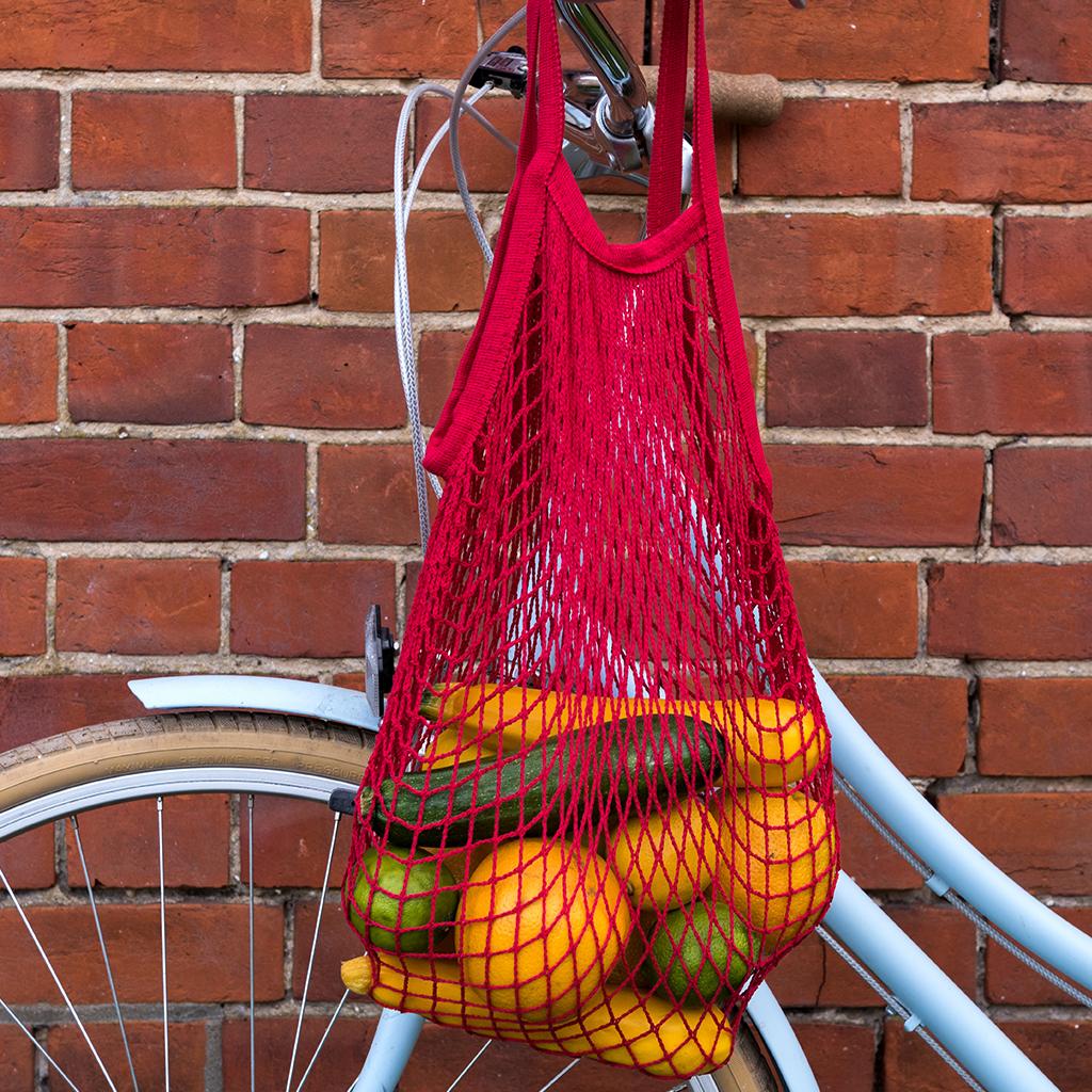 Red Organic Cotton Net Bag | ﻿Rex London
