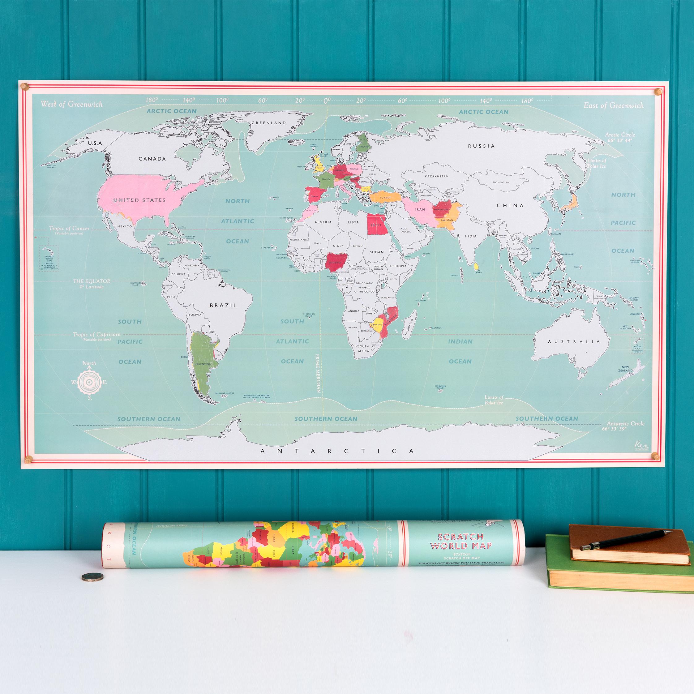 Scratch World Map | ﻿Rex London