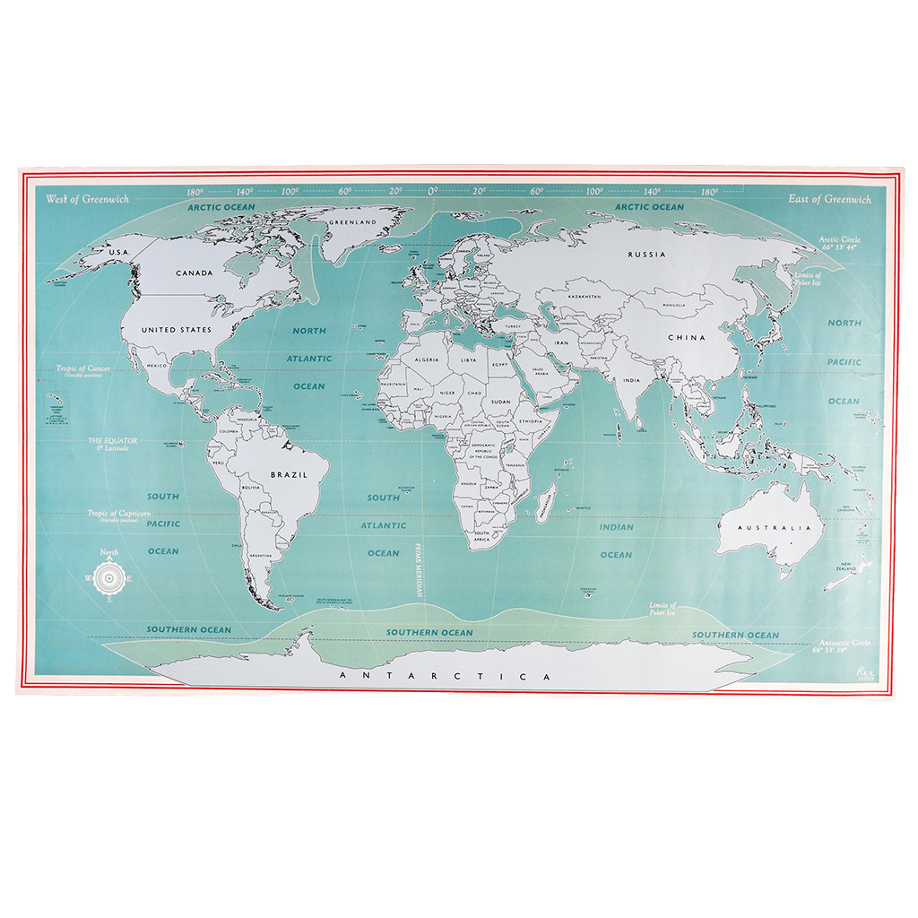 Scratch World Map | ﻿Rex London