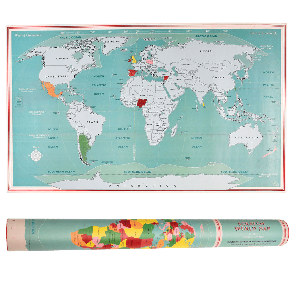 Scratch World Map | ﻿Rex London
