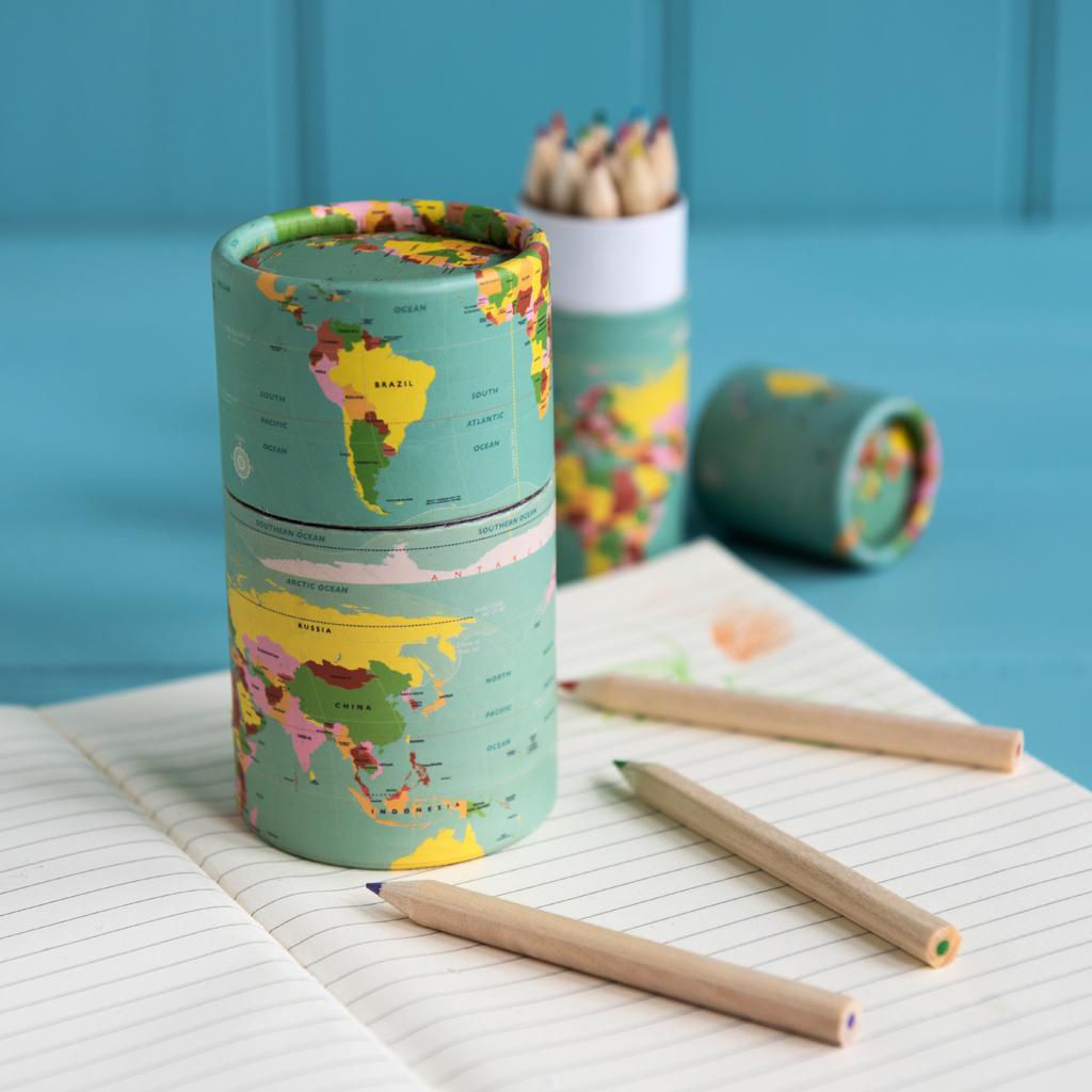 Set Of 36 World Map Colouring Pencils | ﻿Rex London