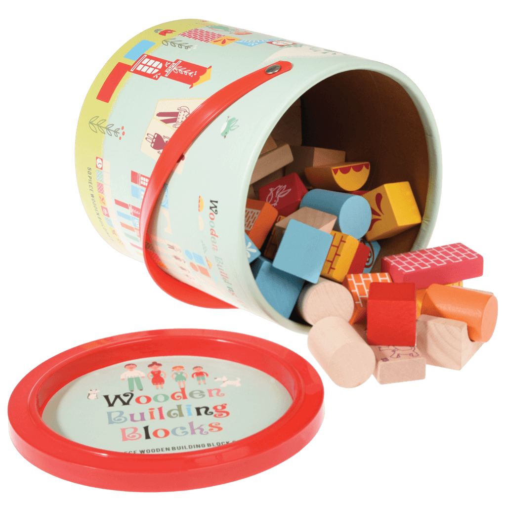 Set Of 50 Wooden Building Blocks | ﻿Rex London