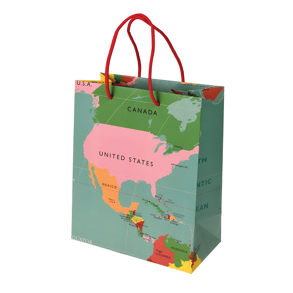 Small World Map Gift Bag | ﻿Rex London