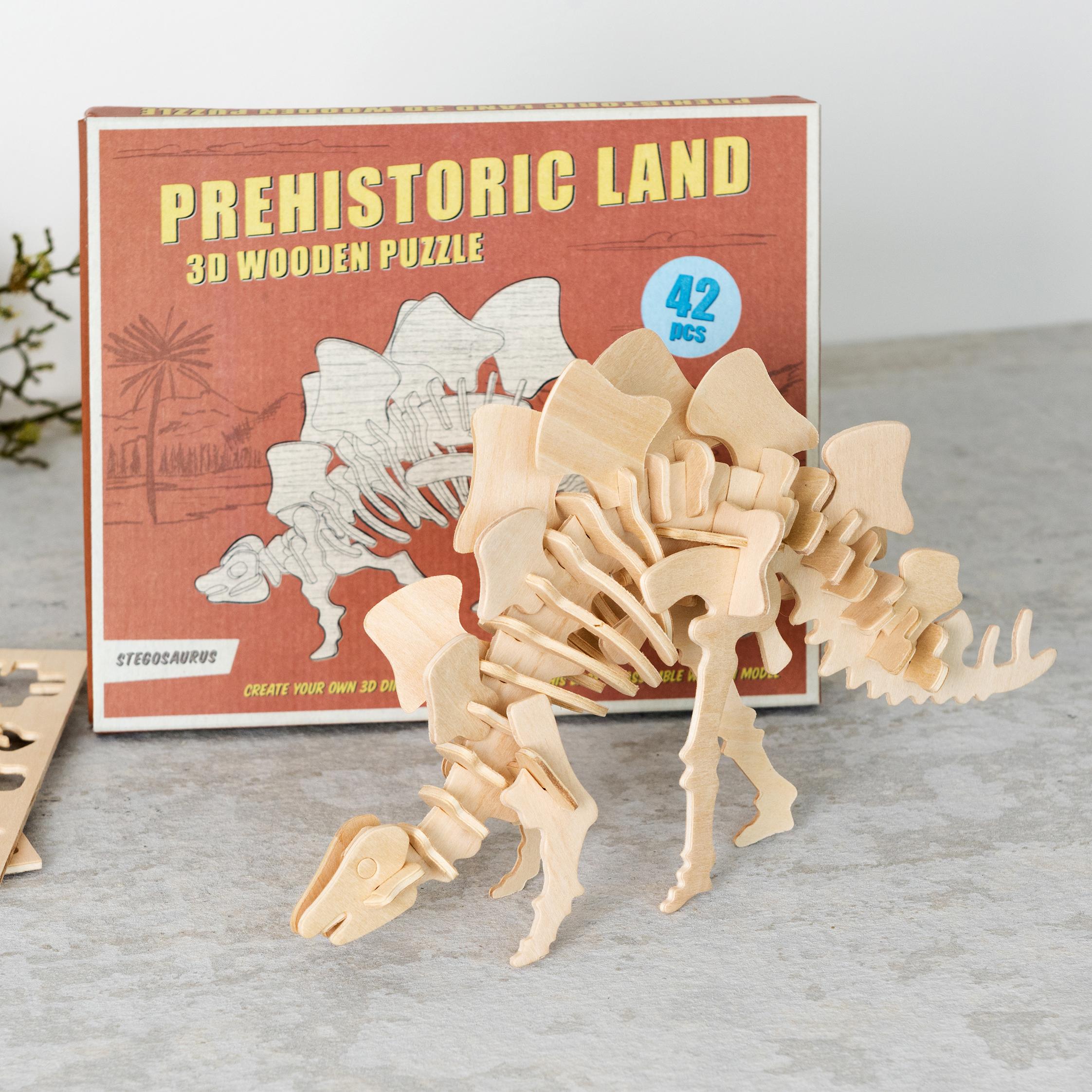 Stegosaurus 3d Wooden Puzzle | ﻿Rex London