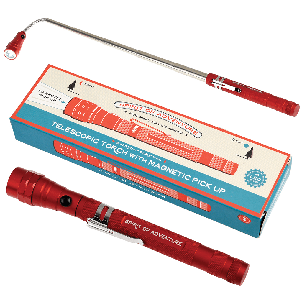 Spirit Of Adventure Telescopic Torch With Magnetic Pick Up | ﻿Rex London