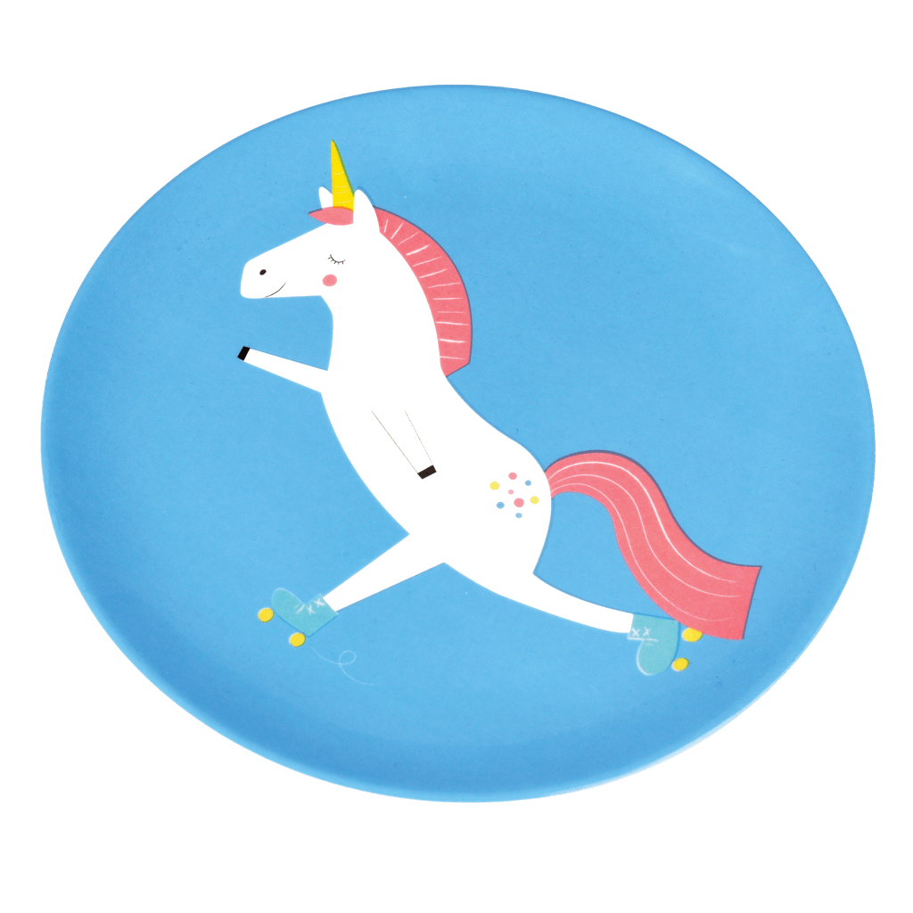 Dinner Winner Plate For Kids Little Stars Pink Unicorn Kids Sectioned ...