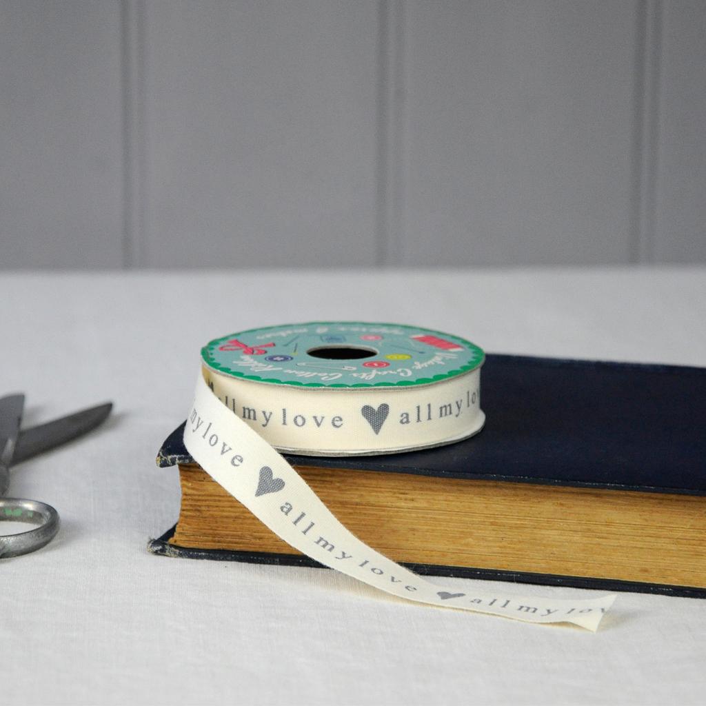 Vintage Crafts Cotton Ribbon All My Love | ﻿Rex London