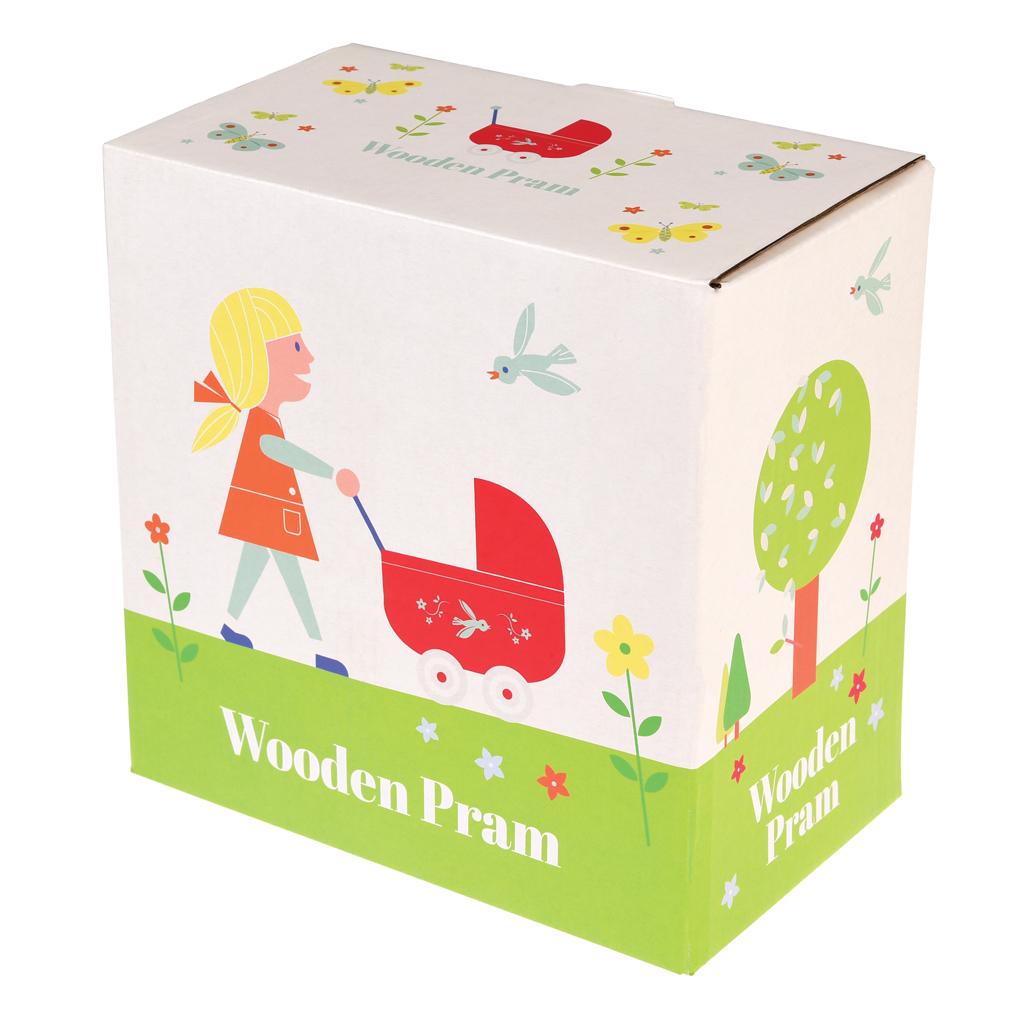 Mini Wooden Pram In Box | ﻿Rex London