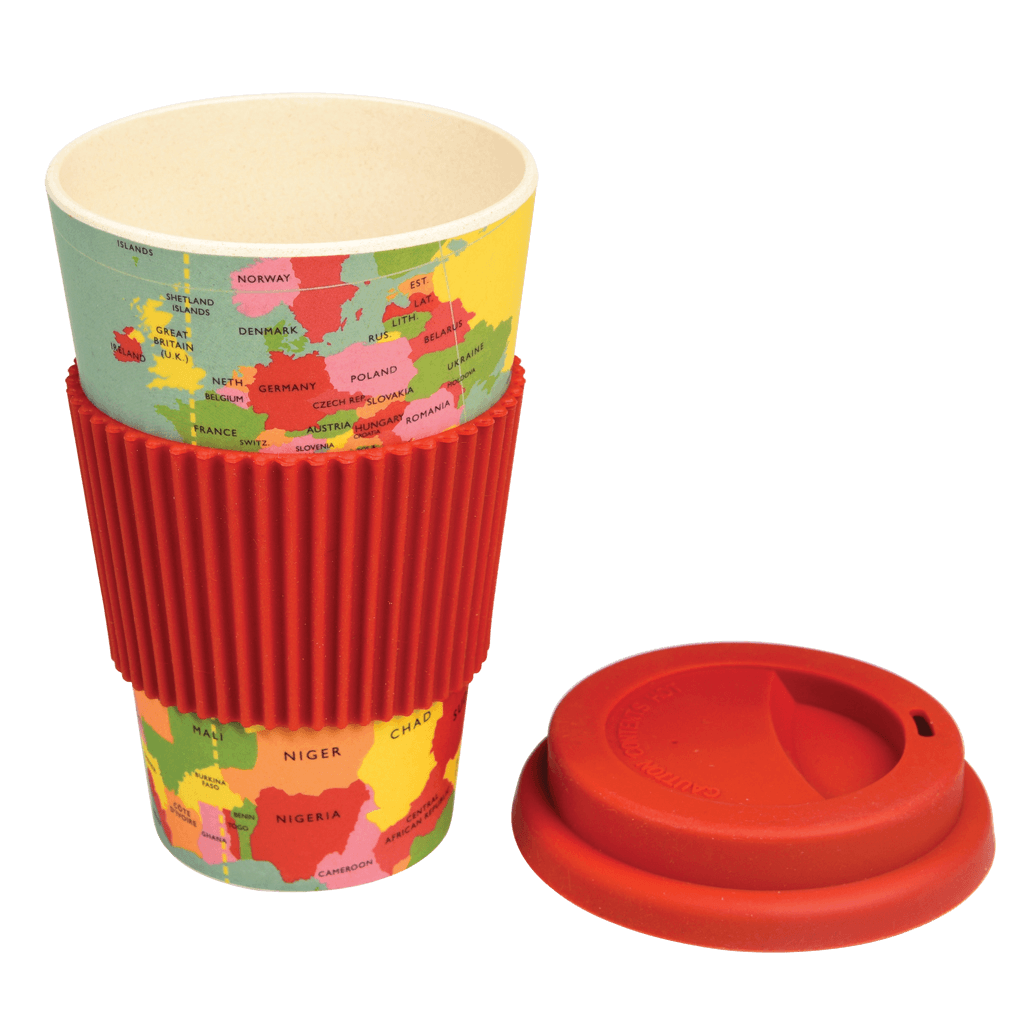 World Map Bamboo Travel Mug | ﻿Rex London