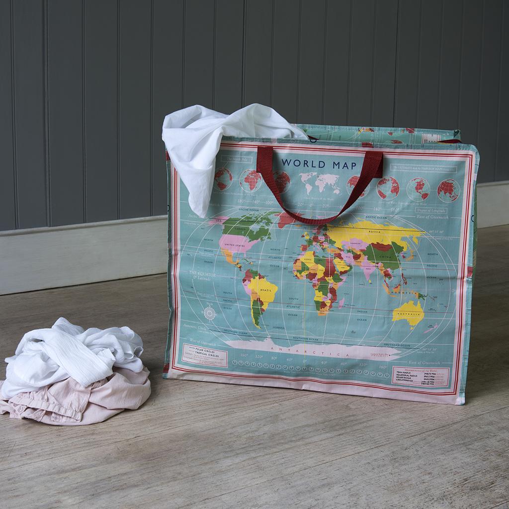 World Map Jumbo Storage Bag | ﻿Rex London