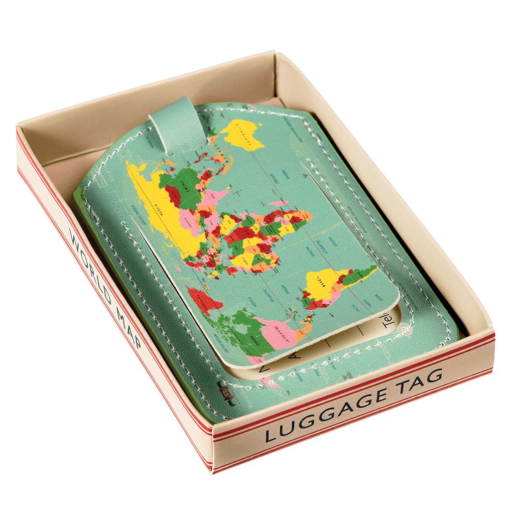 World Map Luggage Tag | ﻿Rex London