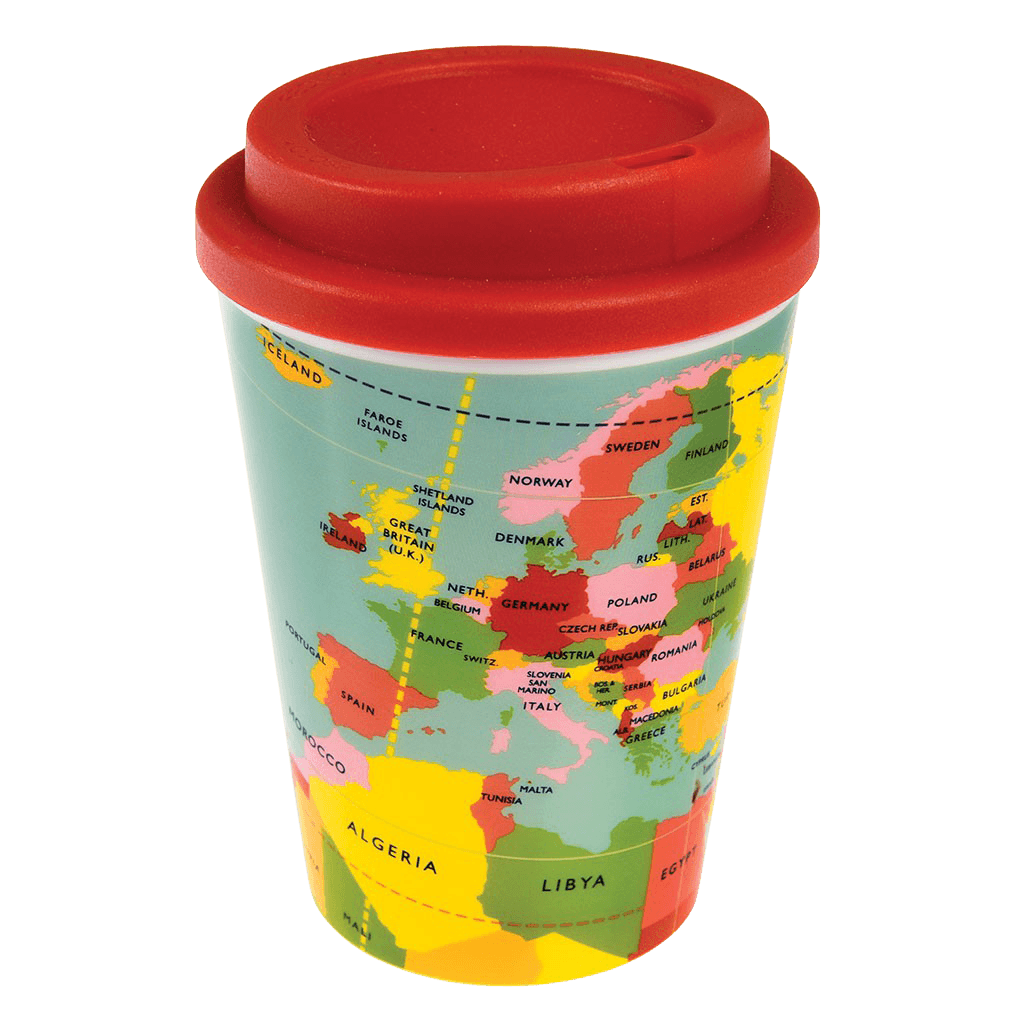 World Map Reusable Travel Mug | ﻿Rex London
