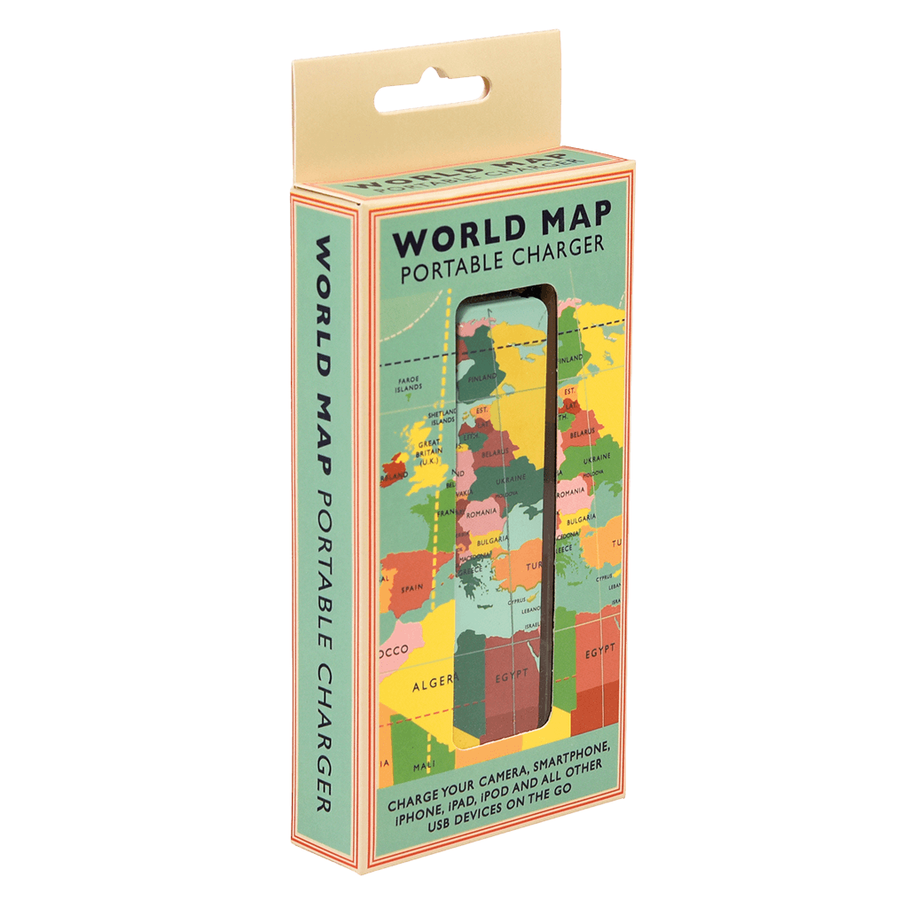 World Map Portable Usb Charger | ﻿Rex London