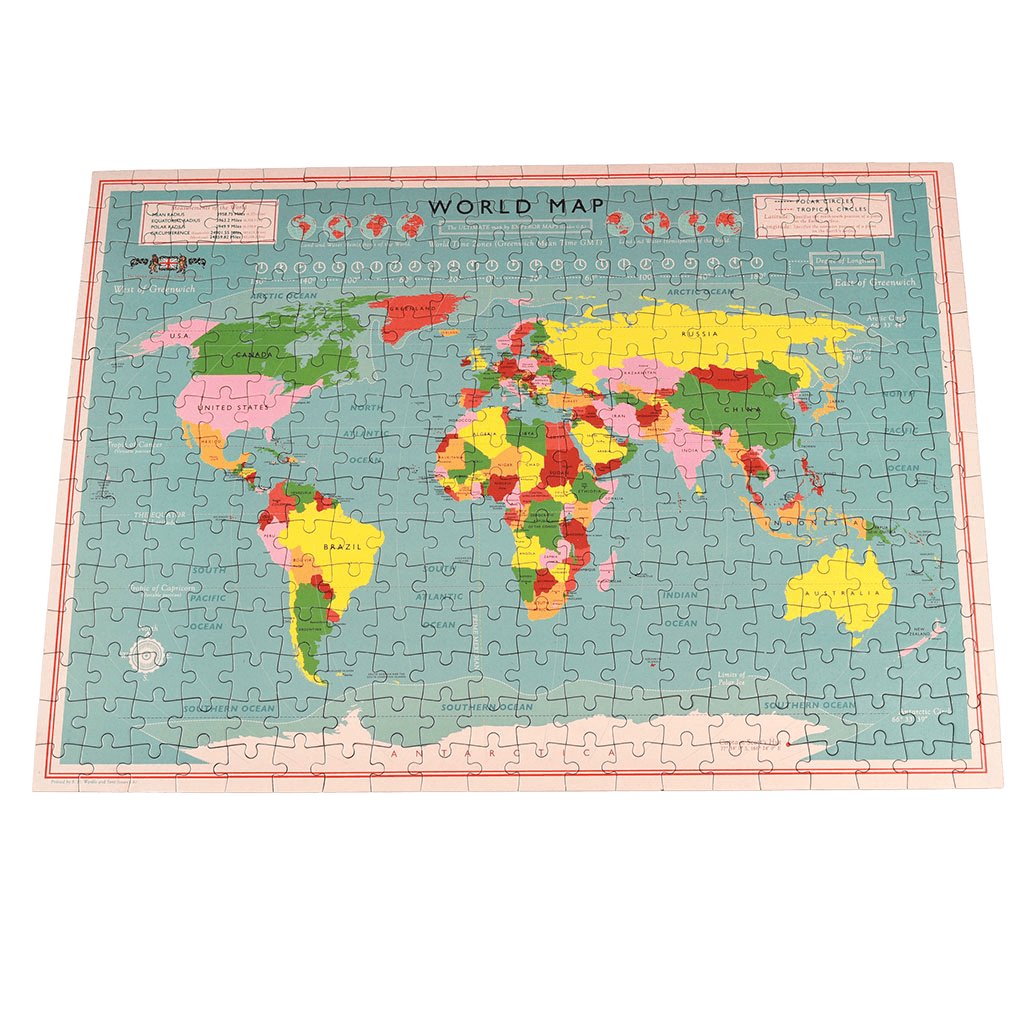 World Map 300 Piece Puzzle In A Tube | ﻿Rex London