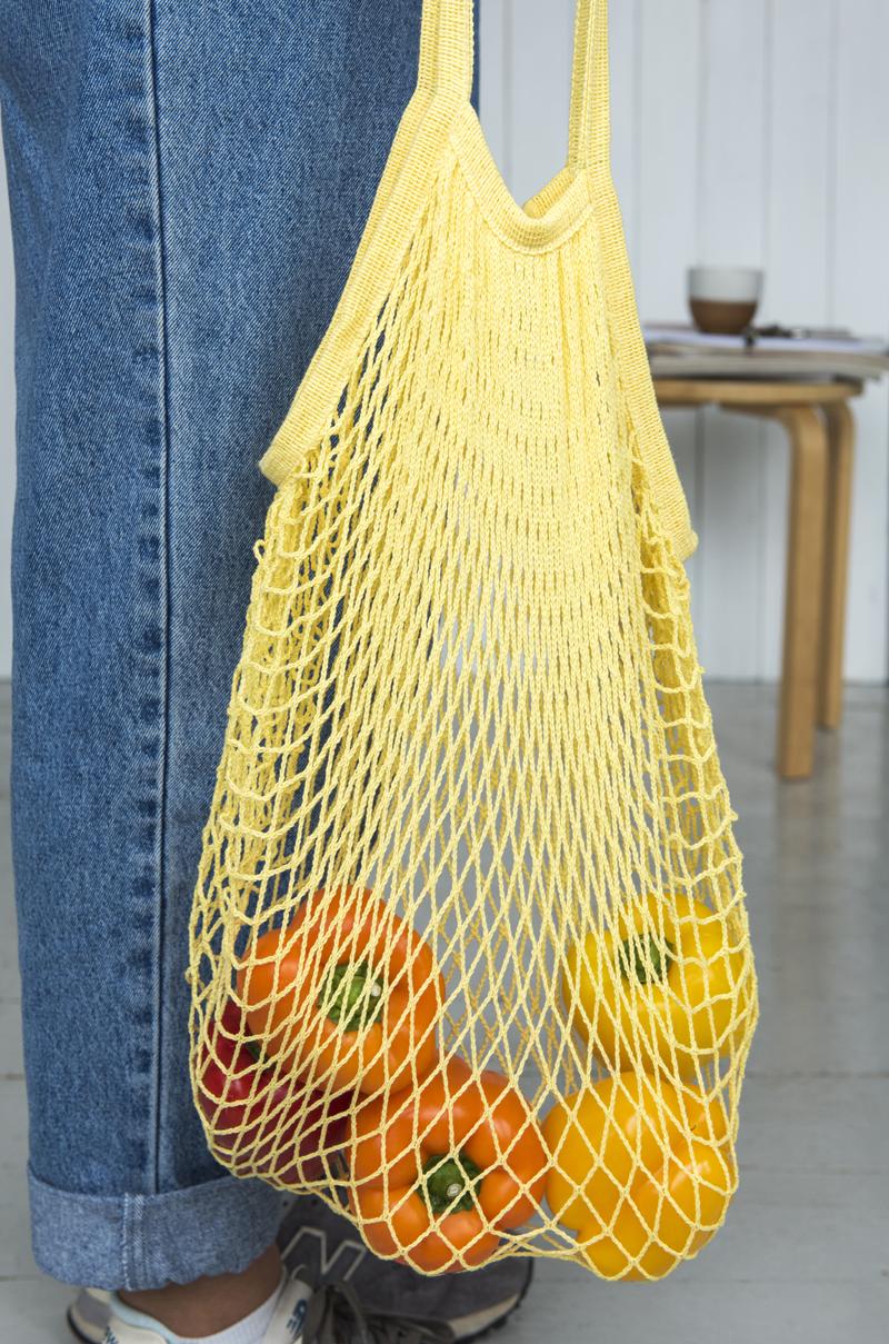 Yellow French Style String Shopping Bag | ﻿Rex London