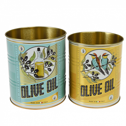 Olive Oil Storage Tins (set Of 2) | ﻿Rex London