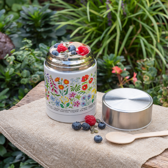 Wild Flowers Stainless Steel Food Flask | ﻿Rex London