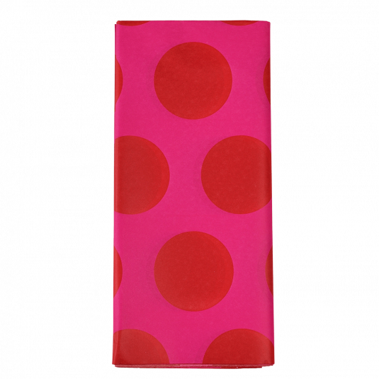 Red On Pink Spotlight Tissue Paper (10 Sheets) | ﻿Rex London