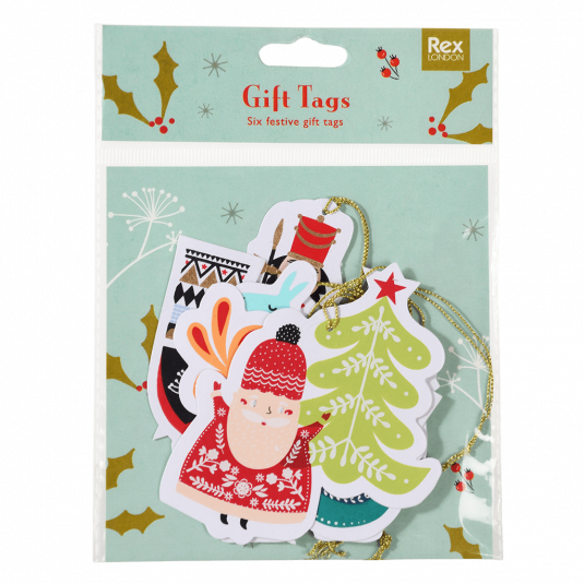 Paper Christmas Gift Tags (pack Of 6) | ﻿Rex London