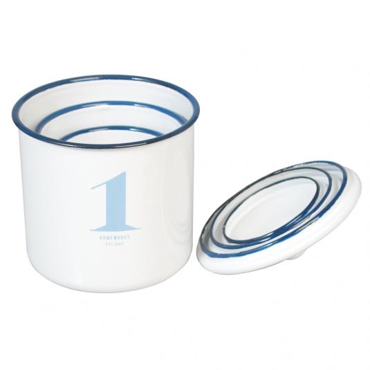 Set Of 3 Stacking Enamel Storage Containers | ﻿Rex London