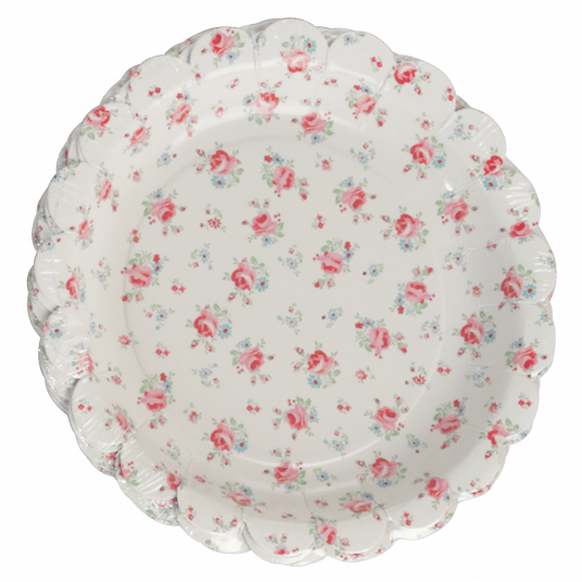 Set Of 8 La Petite Rose Tea Party Plates | ﻿Rex London