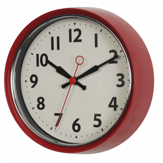 1950s Red Metal Wall Clock | ﻿Rex London