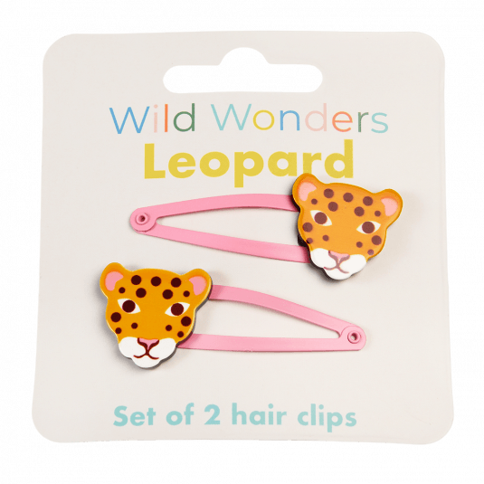 Wild Wonders Leopard Hair Clips (set Of 2) | ﻿Rex London
