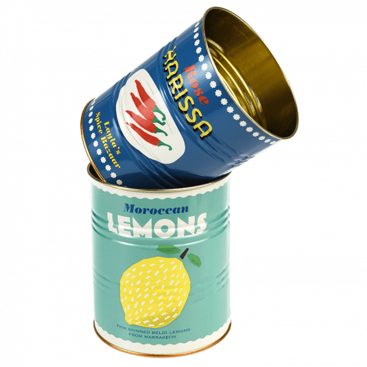 Lemons And Harissa Storage Tins (set Of 2) | ﻿Rex London