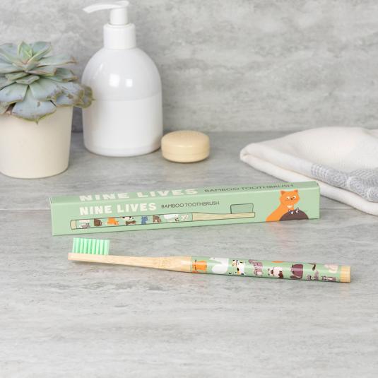 Nine Lives Bamboo Toothbrush | ﻿Rex London