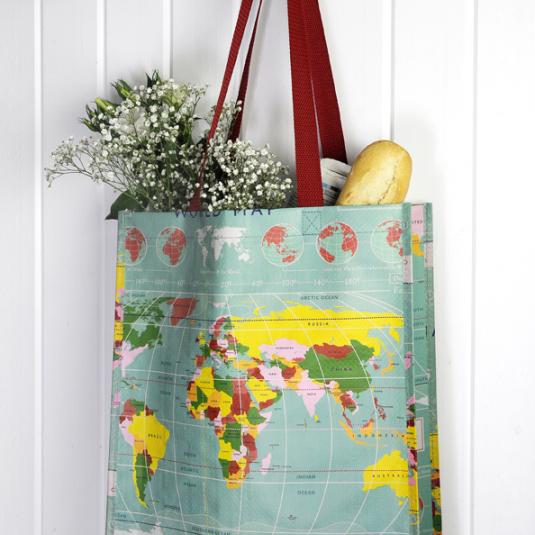 World Map Design Shopping Bag | ﻿Rex London