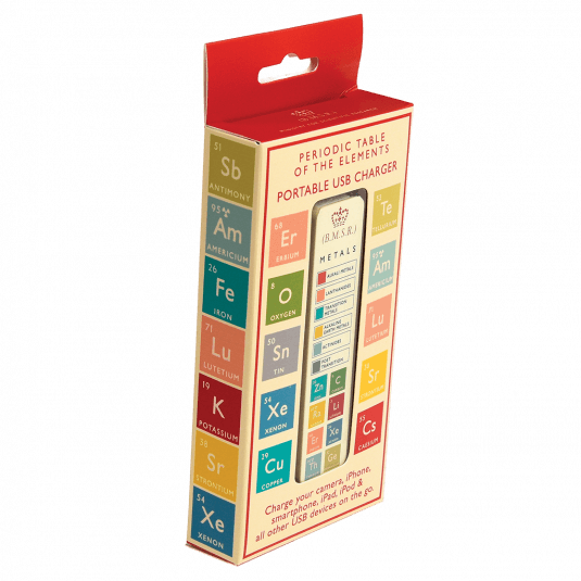 Periodic Table Usb Portable Charger | ﻿Rex London