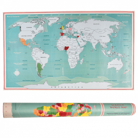 Scratch World Map | ﻿Rex London