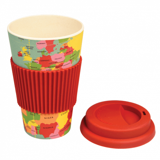 World Map Bamboo Travel Mug | ﻿Rex London