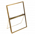 Glass and brass metal standing frame (18 x 13cm) | ﻿Rex London