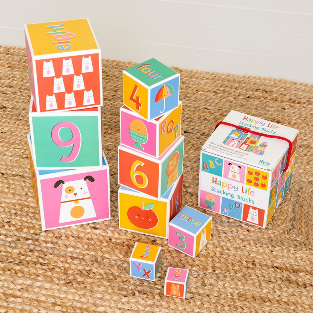Happy Life Stacking Blocks | ﻿Rex London