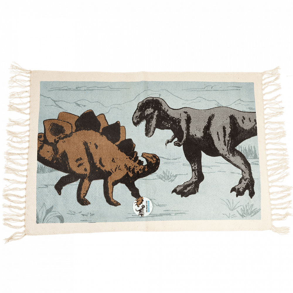 Prehistoric Land Dinosaur Cotton Rug | ﻿Rex London