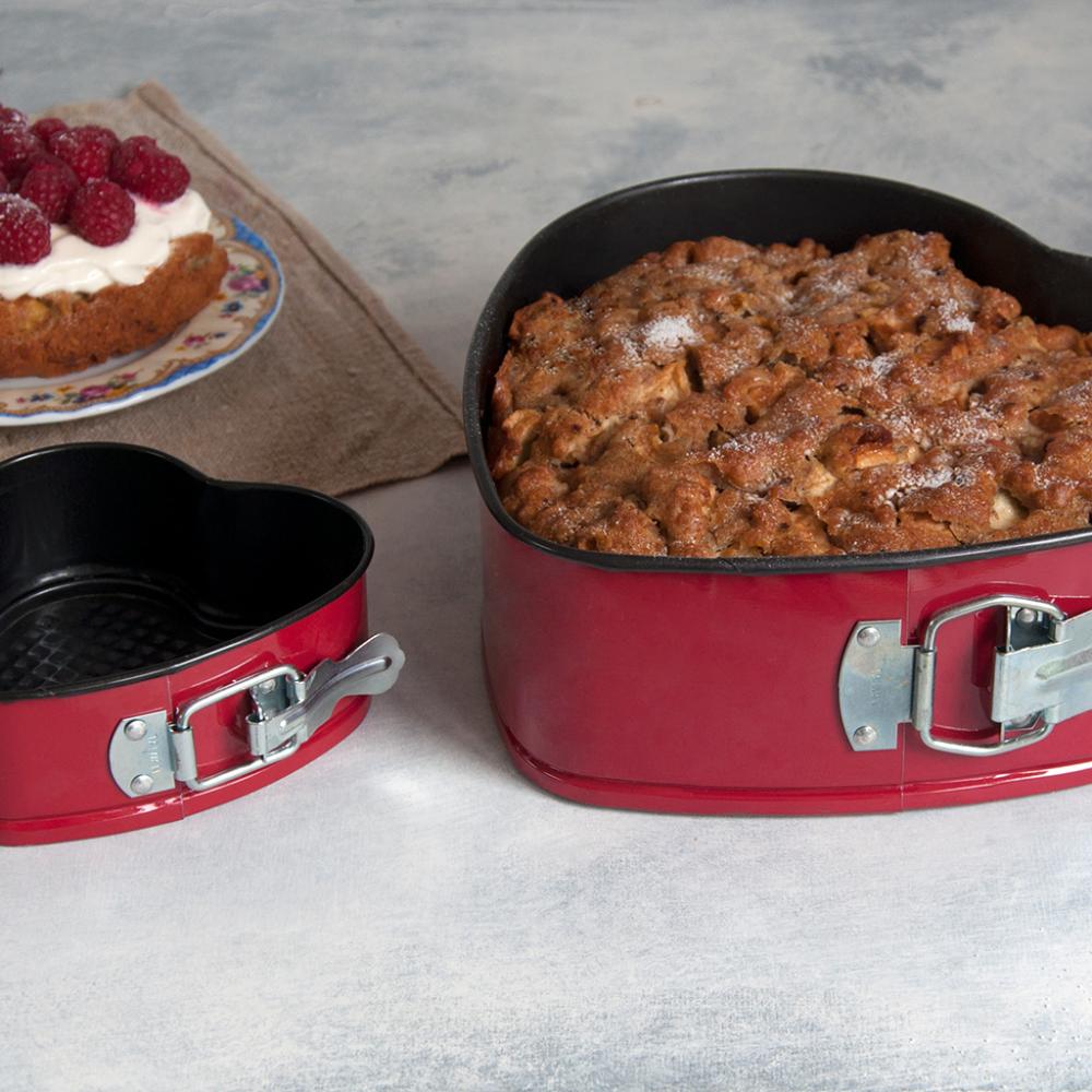 Red Heart Shaped Cake Tin Large | ﻿Rex London